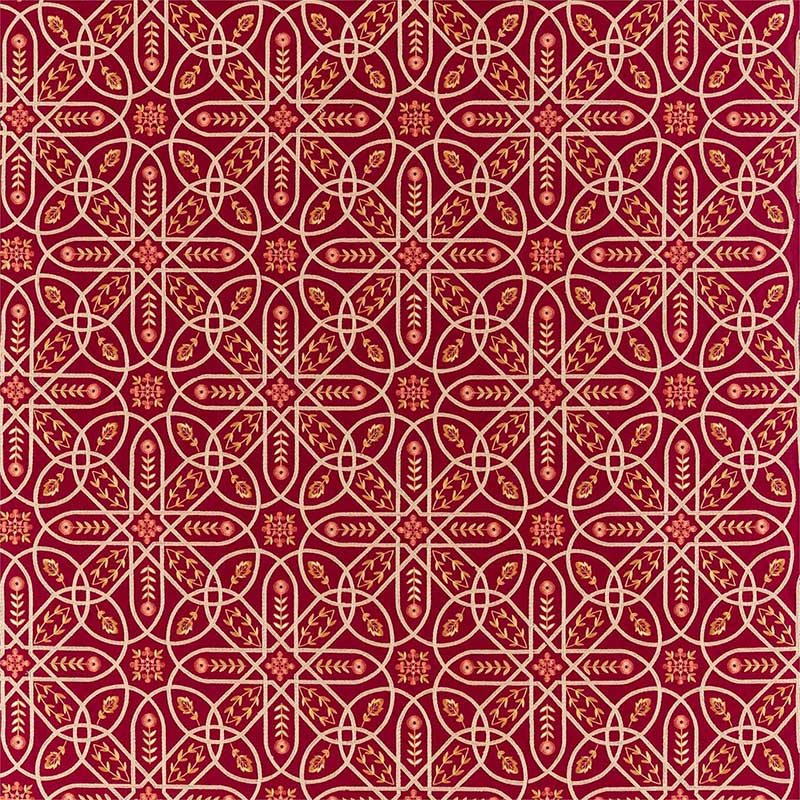 Morris and Co Brophy Embroidery Wine Fabric 40% Off | Samples Morris and Co Brophy Embroidery Wine Fabric 40% Off | Samples
