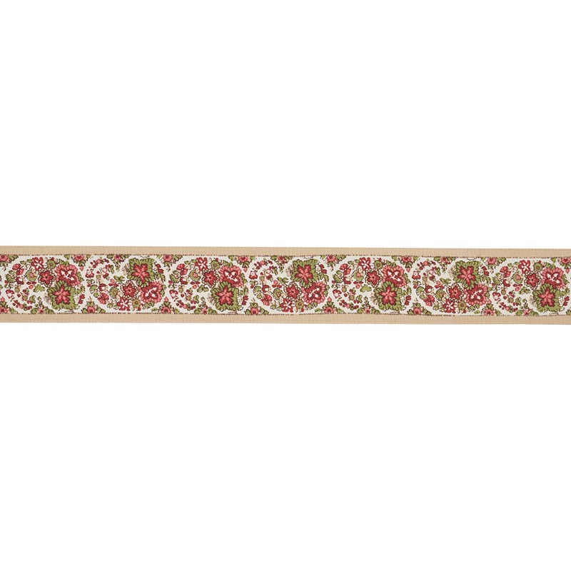 Schumacher Ines Paisley Trim Rose & Cognac | Samples