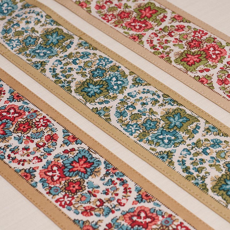 Schumacher Ines Paisley Trim Rose & Cognac | Samples